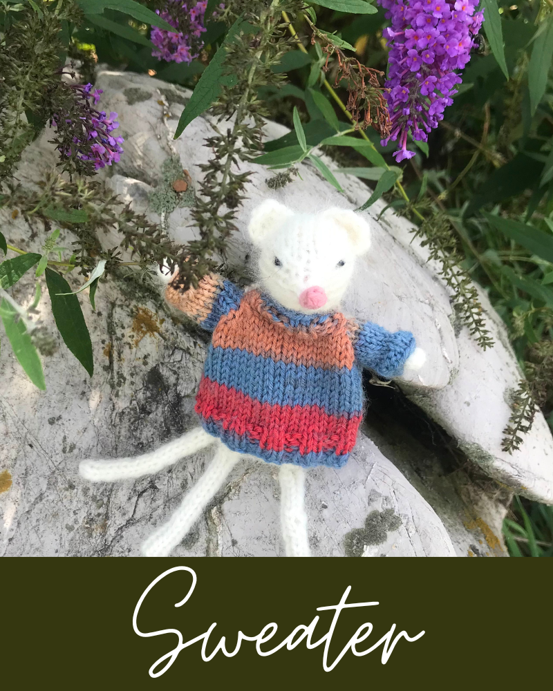 Mouse sweater: free pattern! — Knitted Mouse With Clothes - Quiet Life Farm