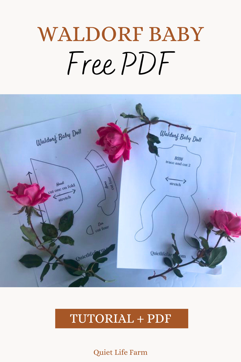 Waldorf Baby Doll - free PDF pattern and tutorial: PART 1 - Quiet Life Farm