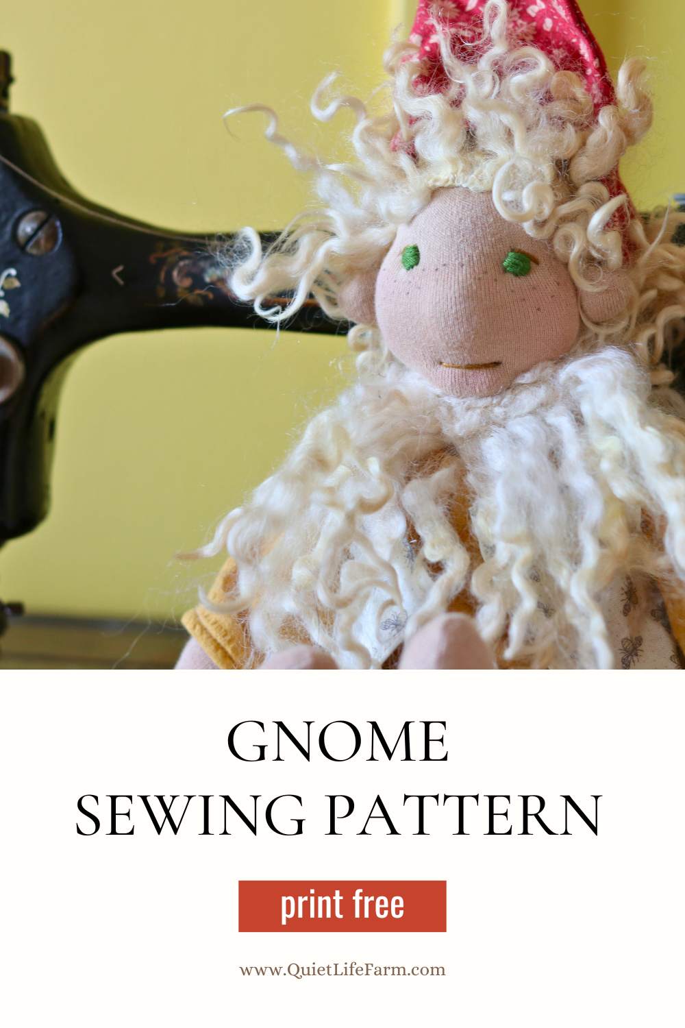 Free Gnome Sewing Pattern DIY Printable How to Make - Quiet Life Farm