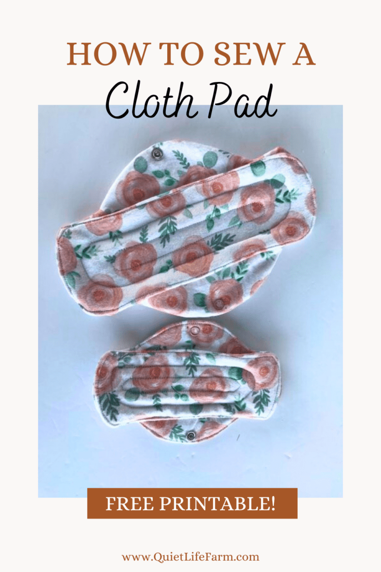 Cloth Pad Sewing Pattern: FREE! - Quiet Life Farm