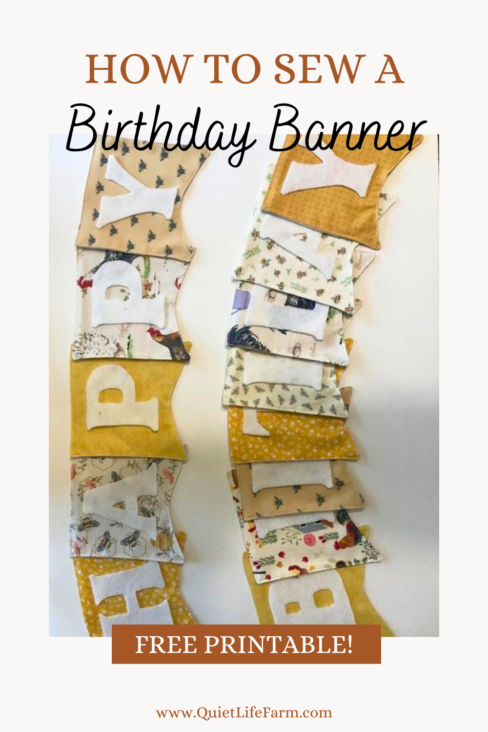 Reusable Birthday Banner Decoration: Free Printable Sewing Pattern ...