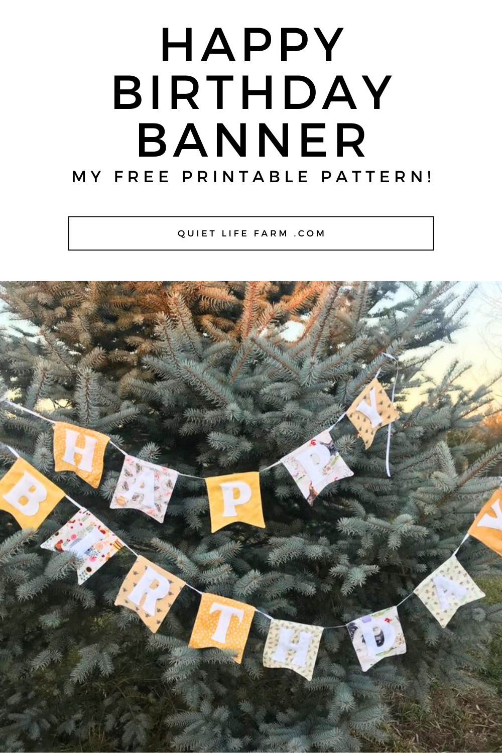 Reusable Birthday Banner Decoration: Free Printable Sewing Pattern ...
