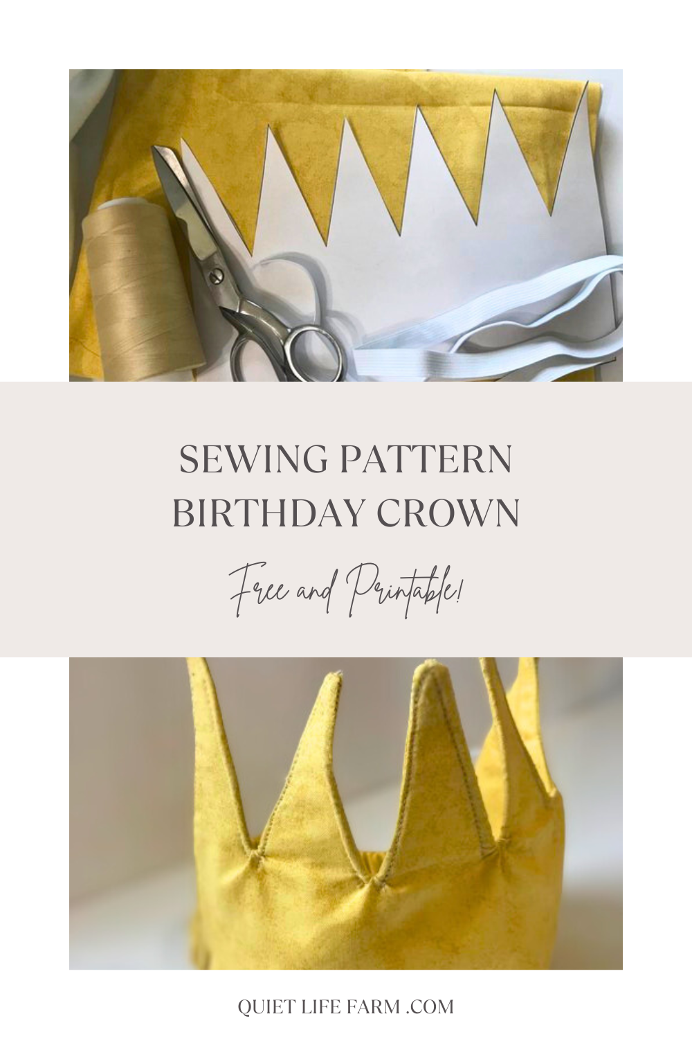 Crown Sewing Pattern Free - Quiet Life Farm