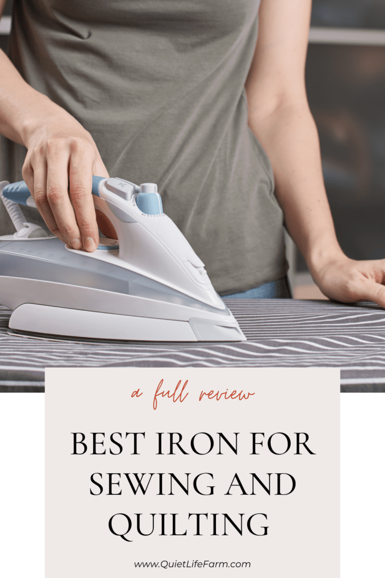 Best Iron for Sewing and Quilting Steam Iron Review - Quiet Life Farm