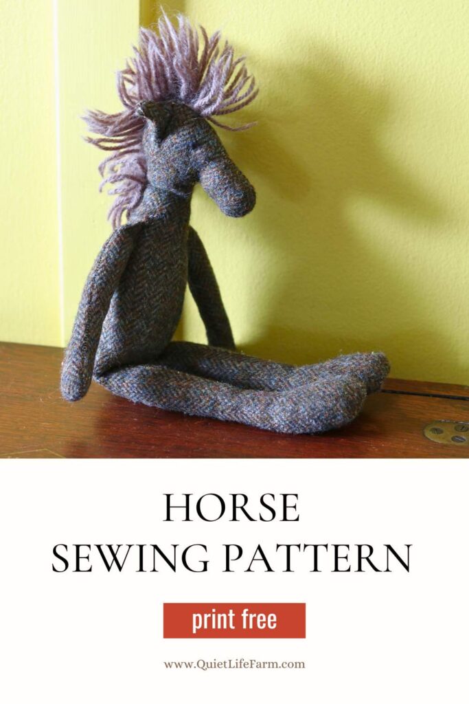 FREE Horse Sewing Pattern Stuffed Animal Tutorial How to Sew - Quiet ...