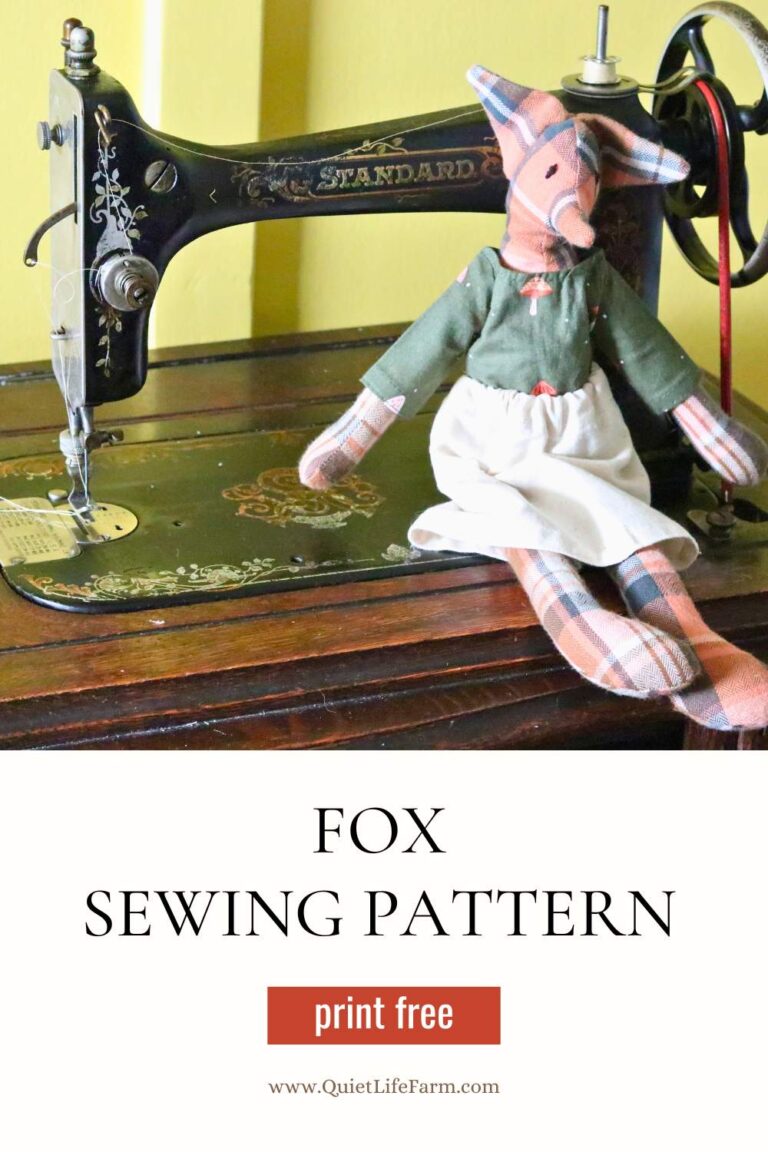 FREE Fox Stuffed Animal Sewing Pattern DIY Tutorial - Quiet Life Farm