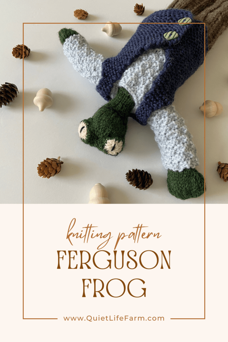Ferguson Frog Knitting Pattern - Quiet Life Farm