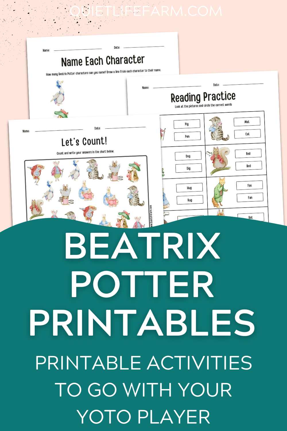Beatrix Potter Printable Activities - Quiet Life Farm