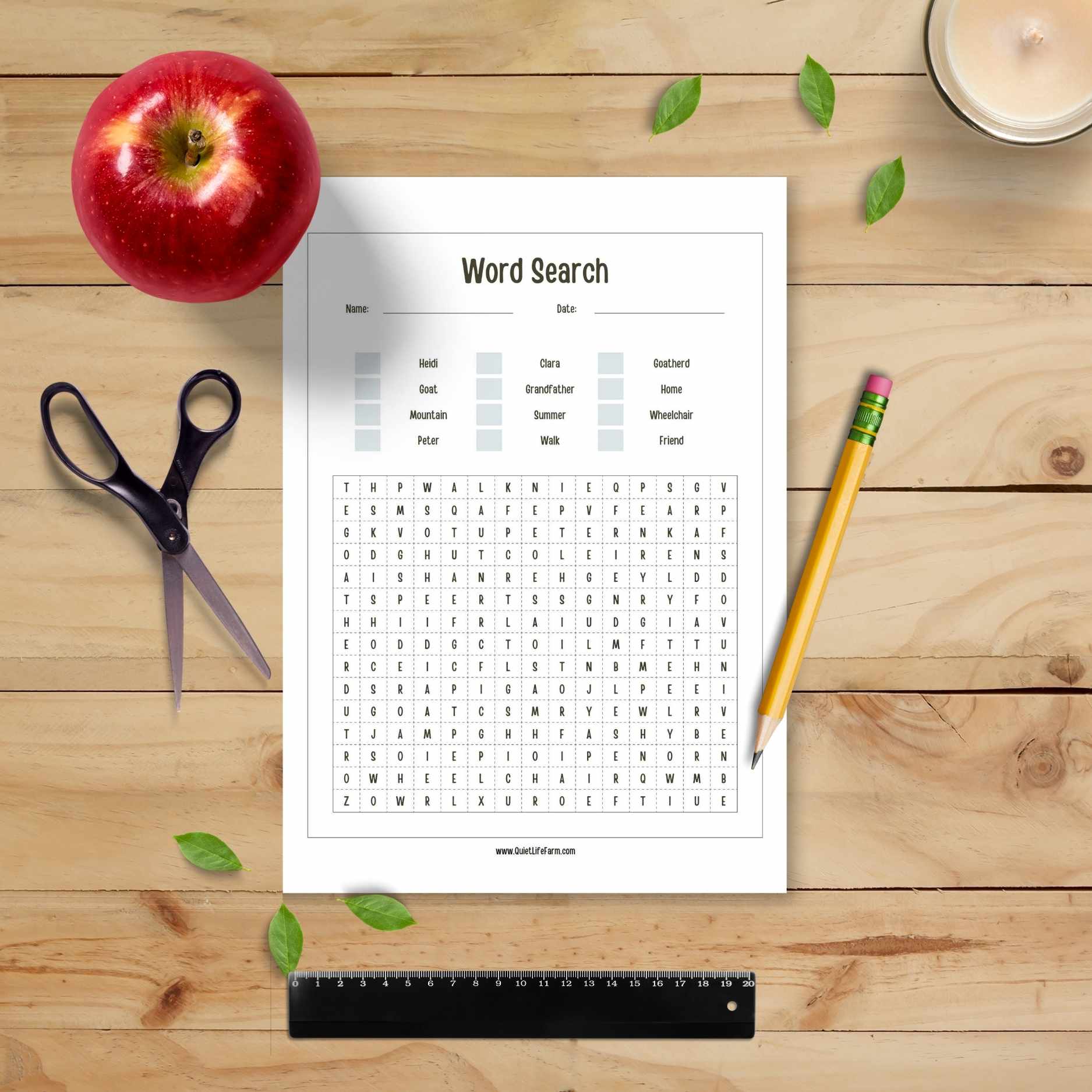 Heidi: Free Printable Worksheets and Activities for Heidi Yoto ...