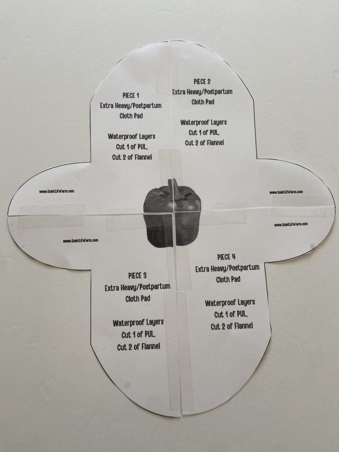 Overnight/Postpartum Cloth Pad Pattern - Quiet Life Farm