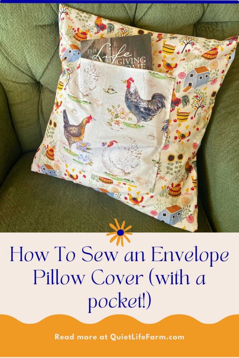 How To Sew an Envelope Pillow Cover (with a pocket!) - Quiet Life Farm