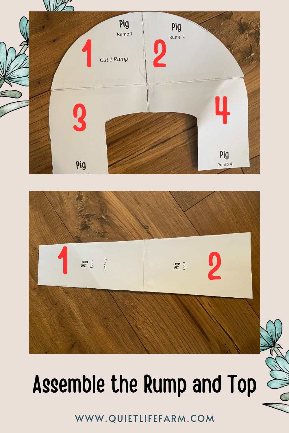 Free Pig Sewing Pattern: How to make a cute plush pig - Quiet Life Farm