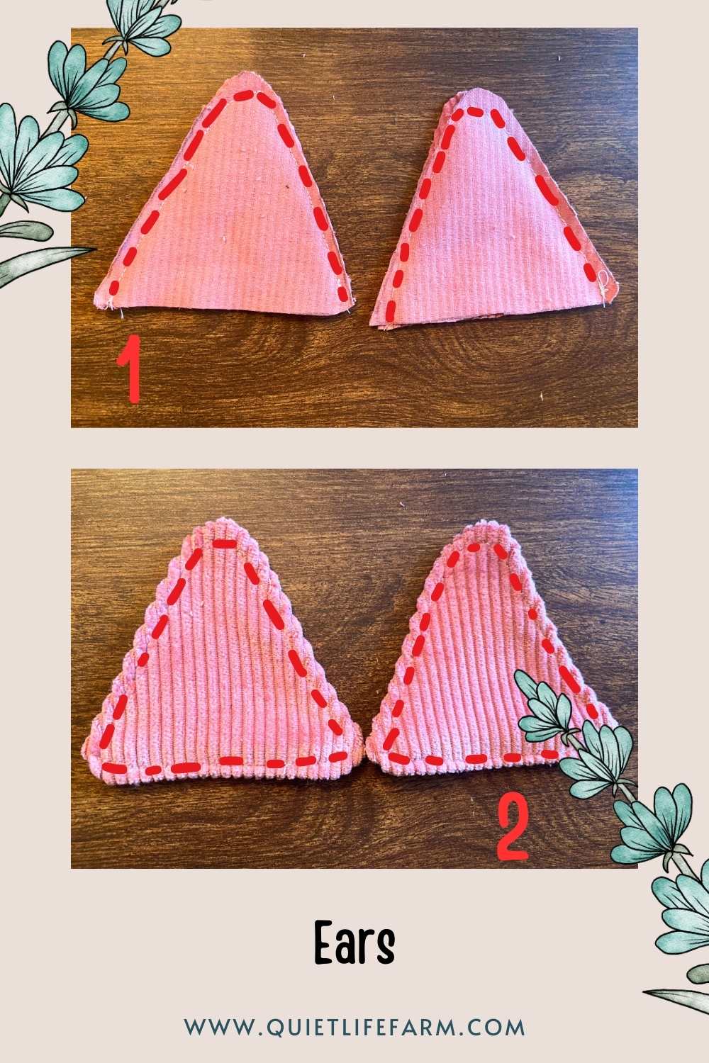 Free Pig Sewing Pattern: How to make a cute plush pig - Quiet Life Farm