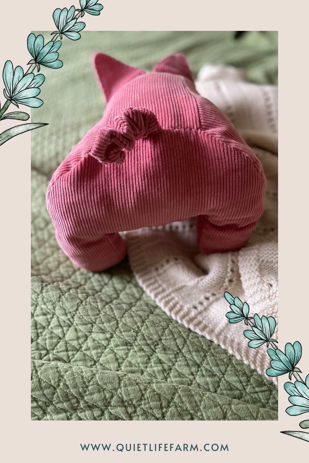 Free Pig Sewing Pattern: How to make a cute plush pig - Quiet Life Farm