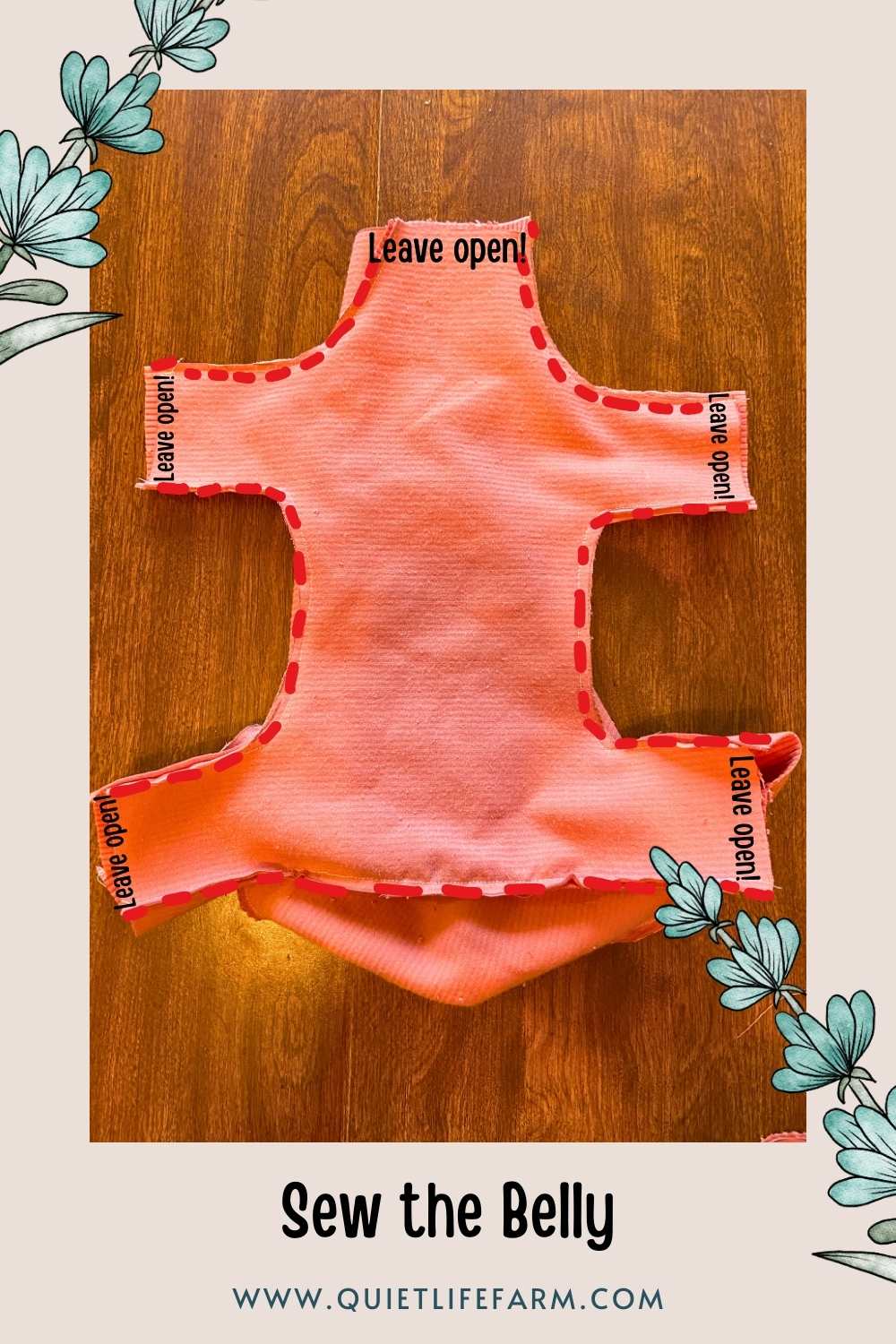 Free Pig Sewing Pattern: How to make a cute plush pig - Quiet Life Farm