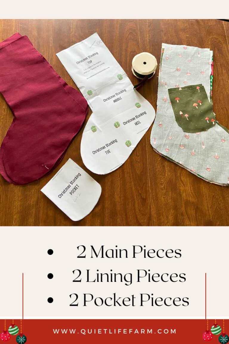 Free Easy Christmas Stocking Sewing Pattern and Tutorial - Quiet Life Farm