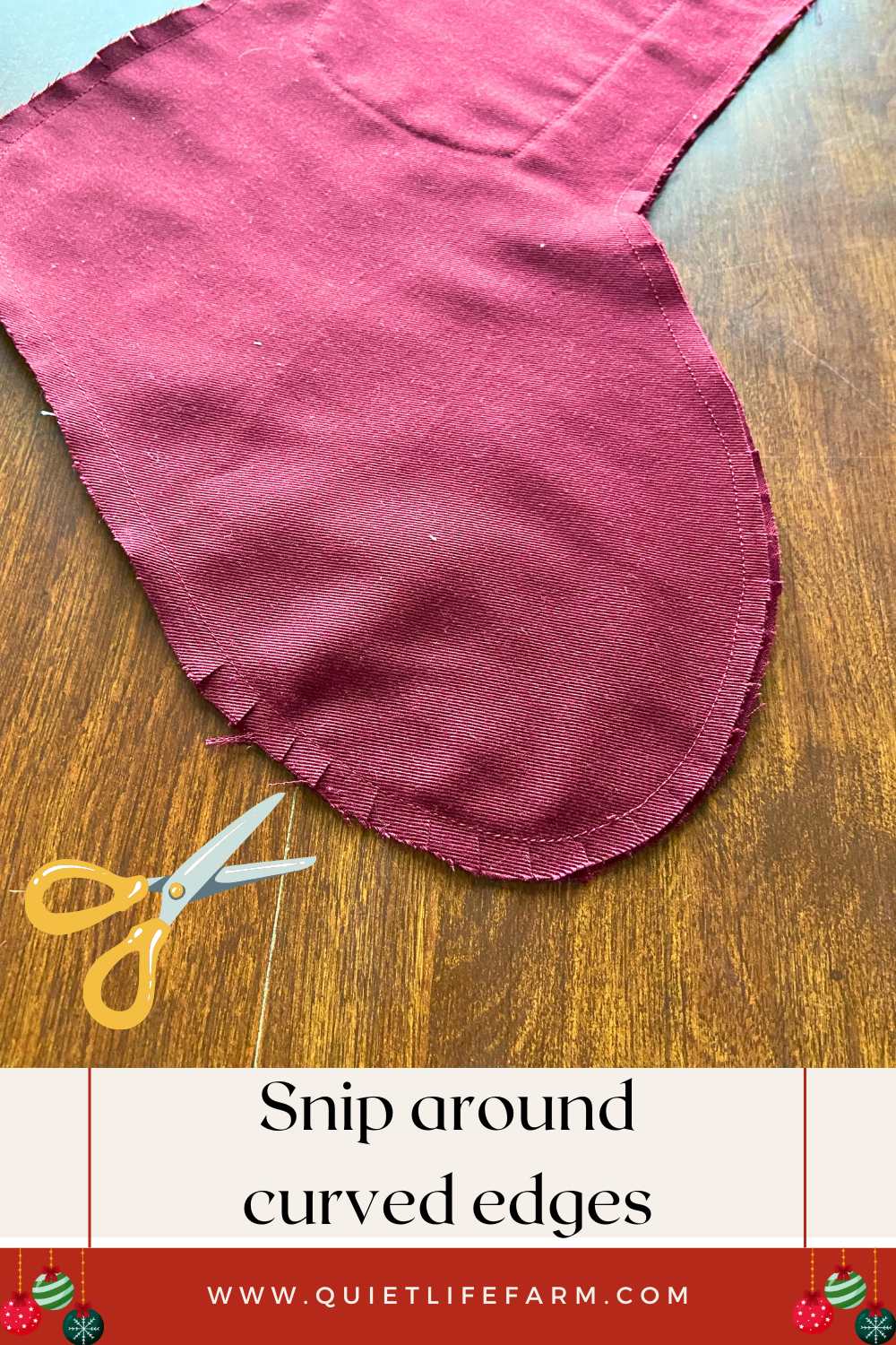 Free Easy Christmas Stocking Sewing Pattern and Tutorial - Quiet Life Farm