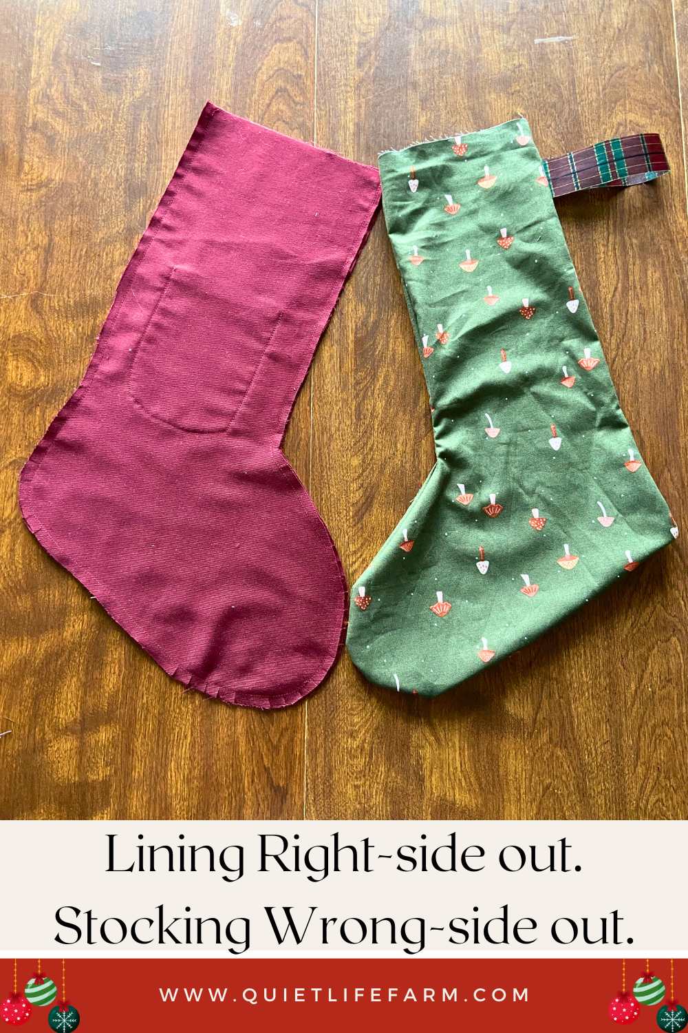 Free Easy Christmas Stocking Sewing Pattern and Tutorial - Quiet Life Farm