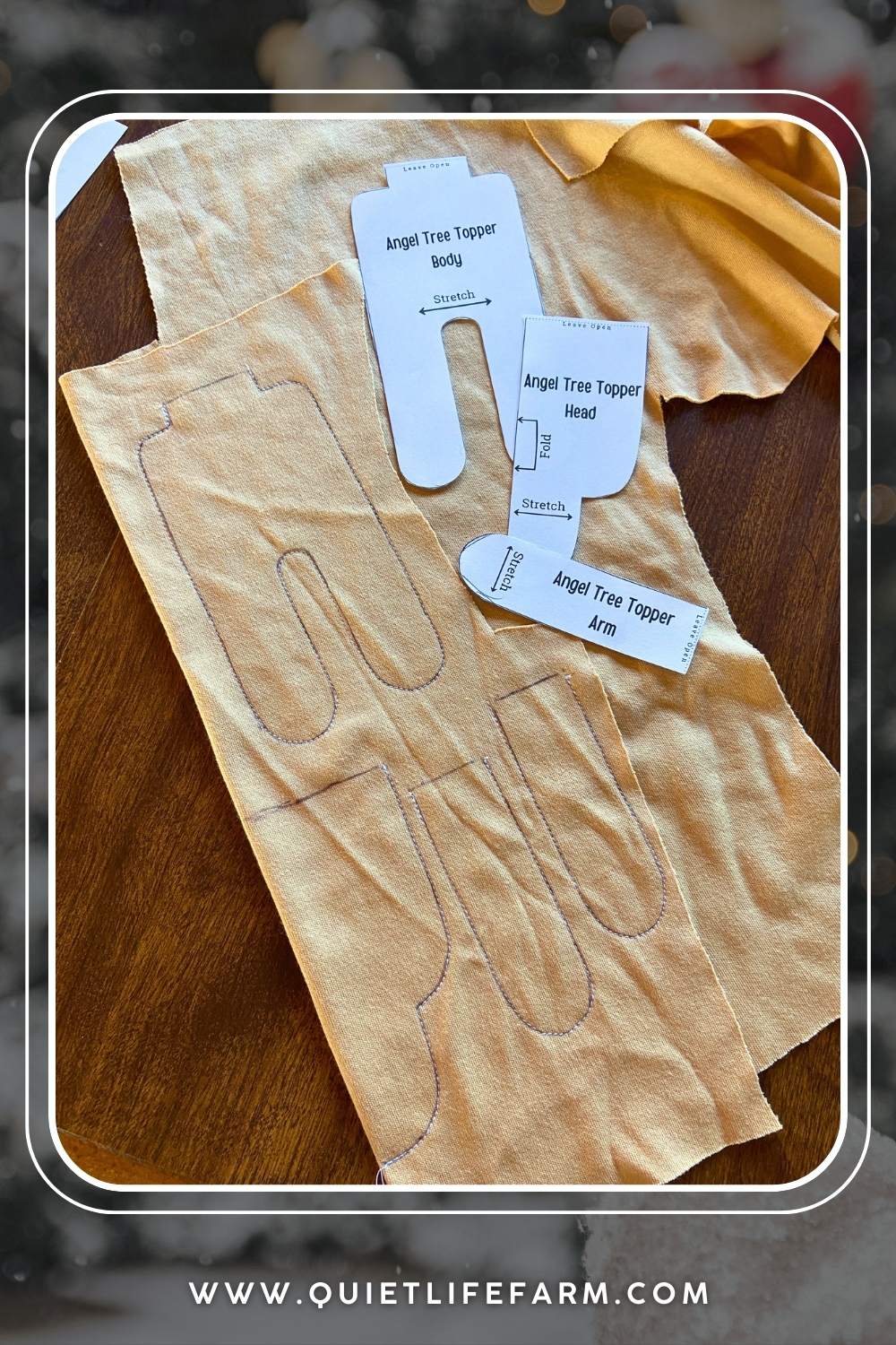 Angel Christmas Tree Topper Sewing Pattern - Quiet Life Farm