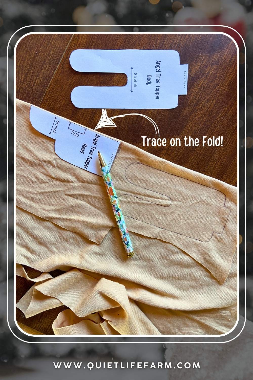 Angel Christmas Tree Topper Sewing Pattern - Quiet Life Farm