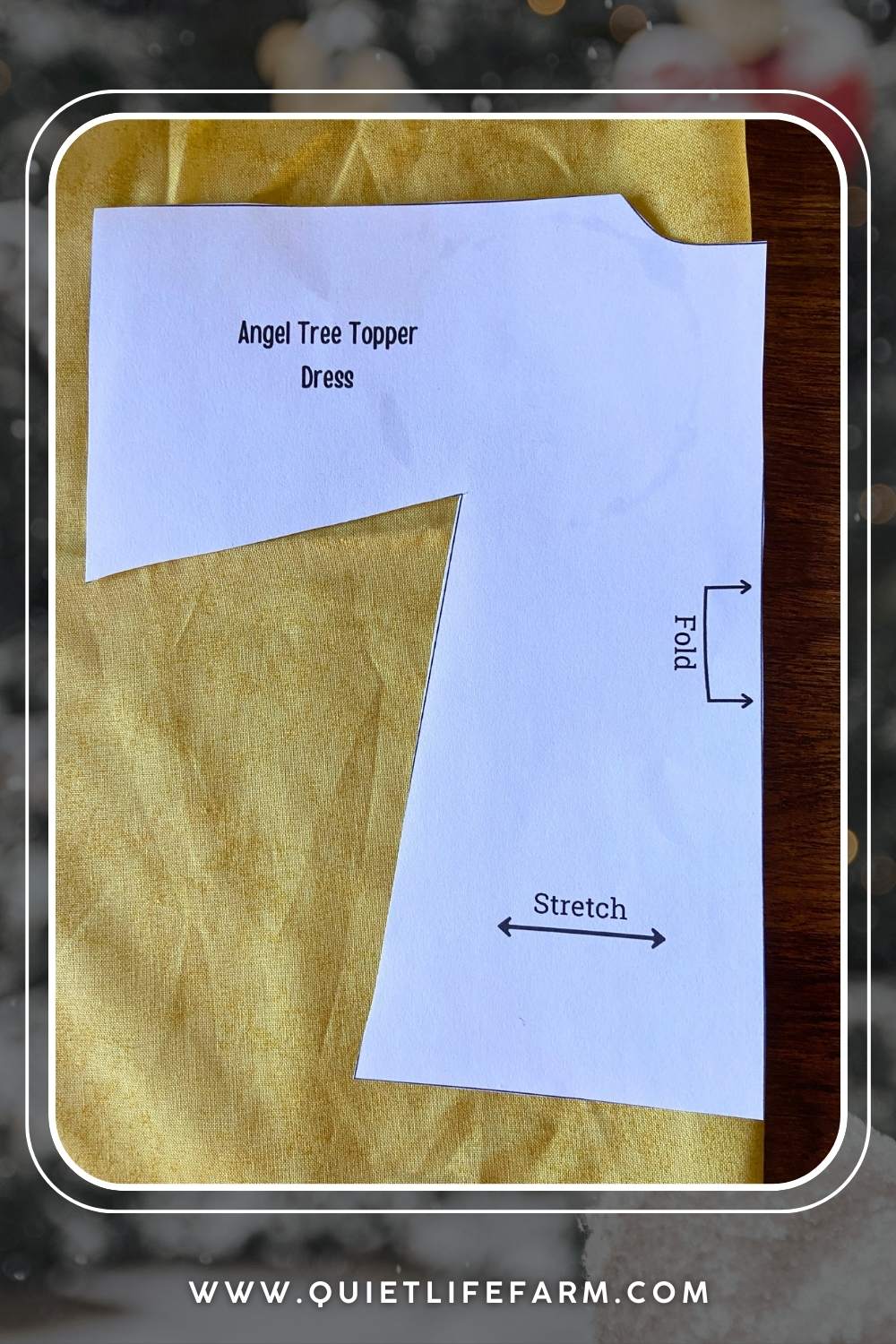 Angel Christmas Tree Topper Sewing Pattern - Quiet Life Farm