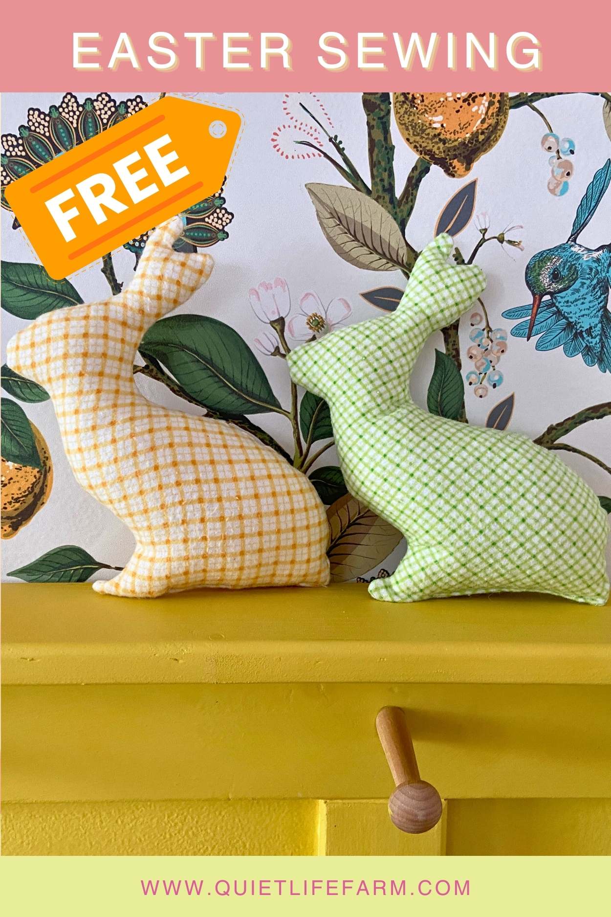 VERY EASY Easter Bunny Sewing Pattern - Quiet Life Farm