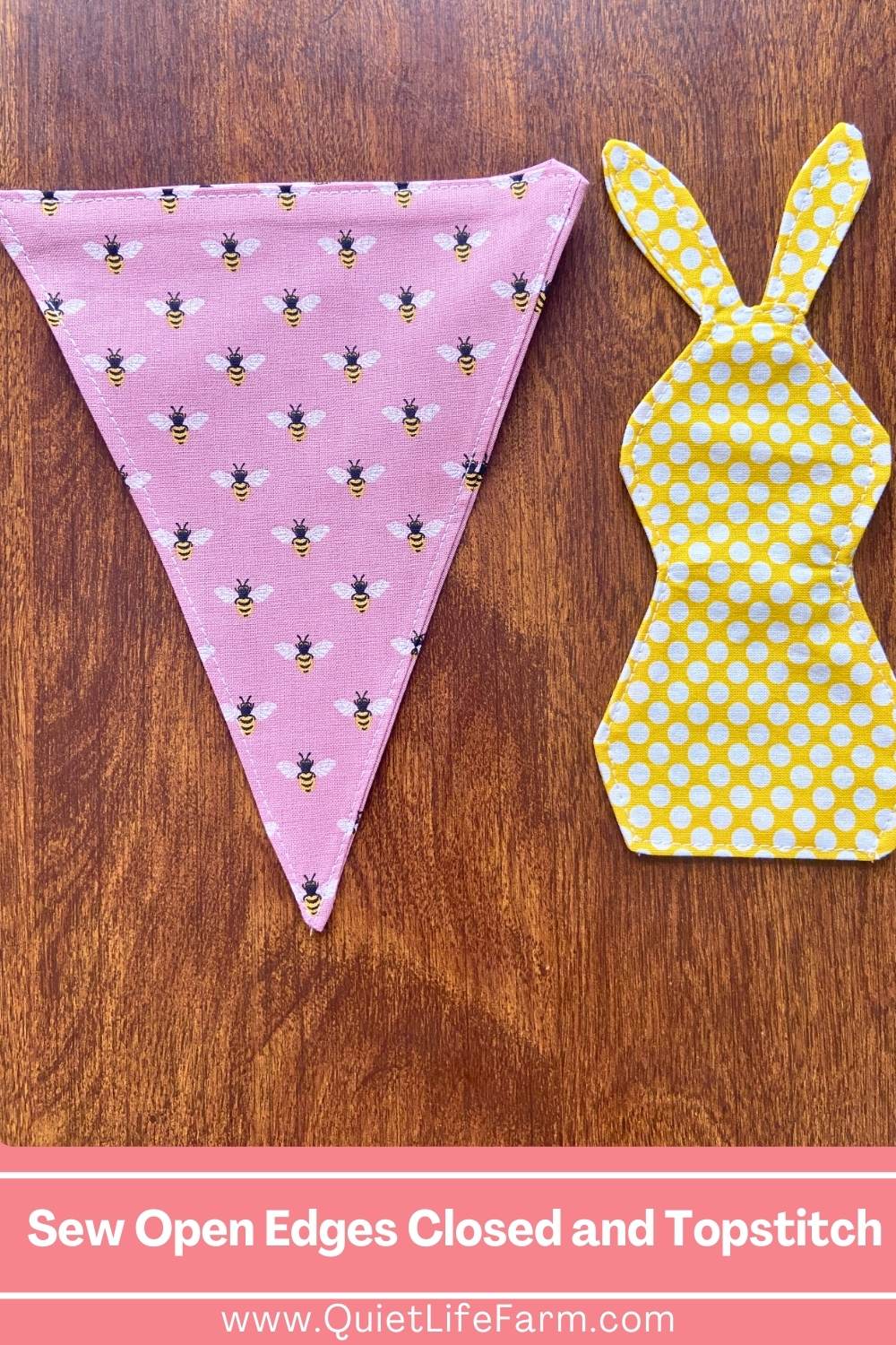 FREE Fabric Happy Easter Banner Sewing Pattern - Quiet Life Farm