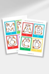 Free Cat Alphabet Tracing Practice and Flashcard Printable - Quiet Life ...