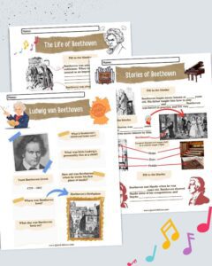 Mozart: Music History Worksheets - Quiet Life Farm