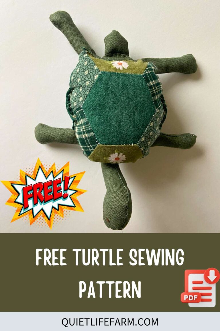 Free Turtle Sewing Pattern: DIY Stuffed Plush Pattern! - Quiet Life Farm