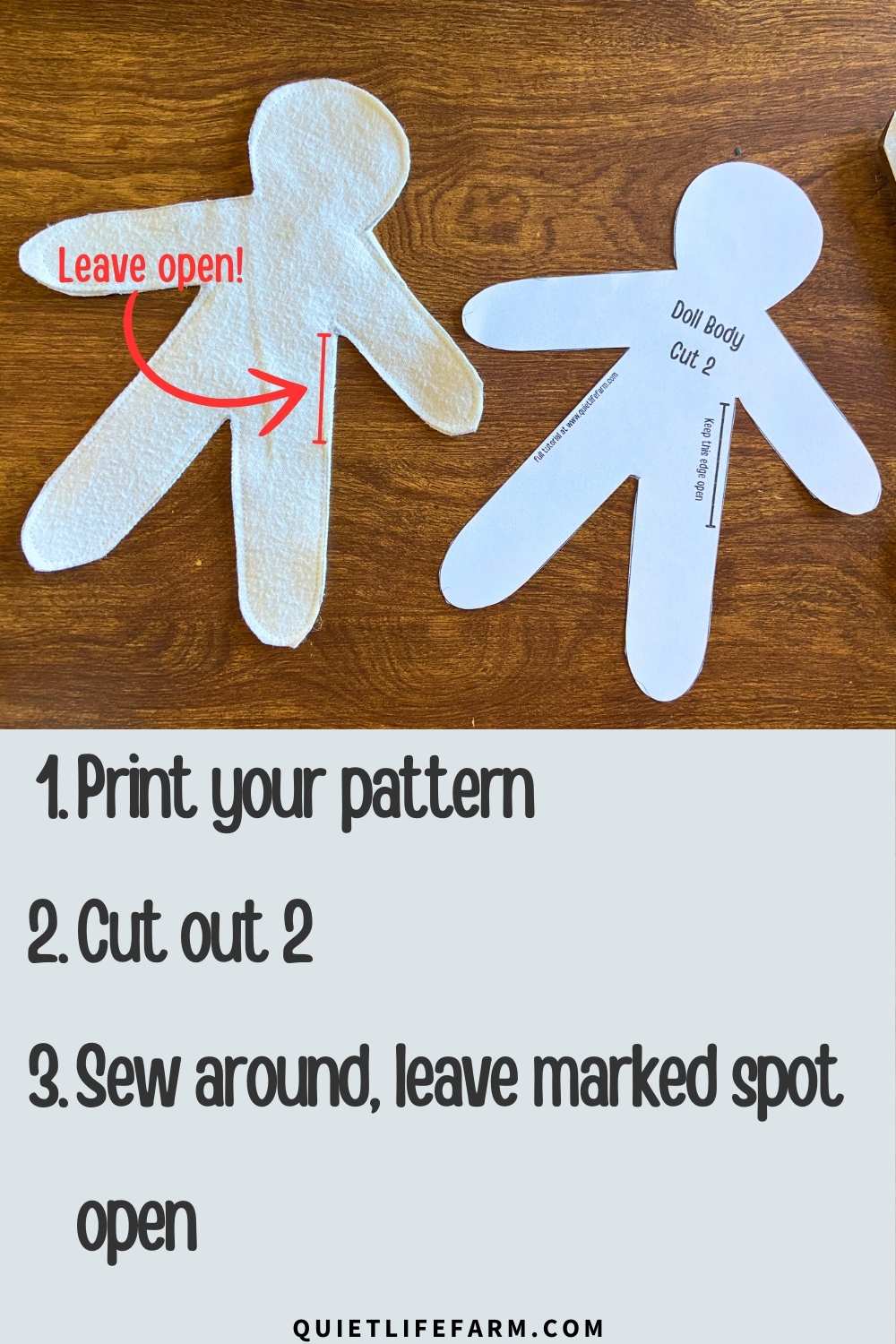The Easiest Doll Sewing Pattern - Quiet Life Farm