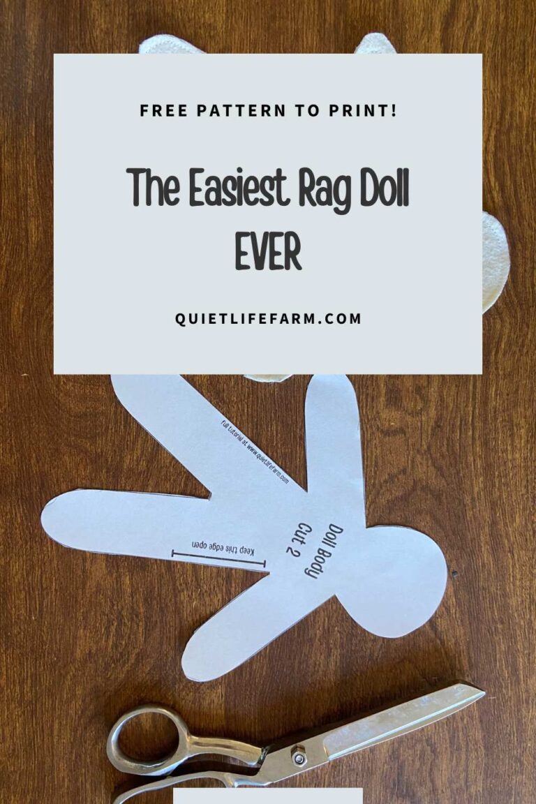 The Easiest Doll Sewing Pattern - Quiet Life Farm