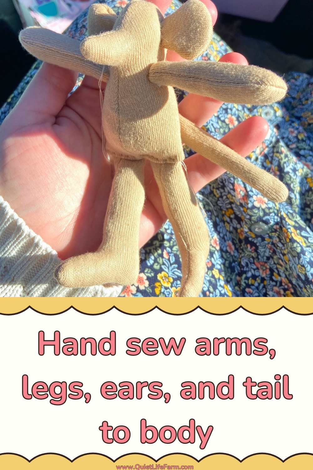 FREE PDF Sewing Pattern for 5" tall Mouse With Clothes - Quiet Life Farm