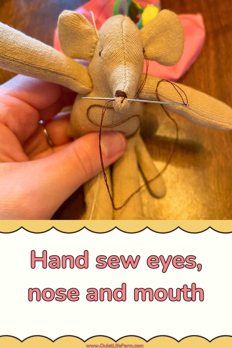 FREE PDF Sewing Pattern for 5" tall Mouse With Clothes - Quiet Life Farm