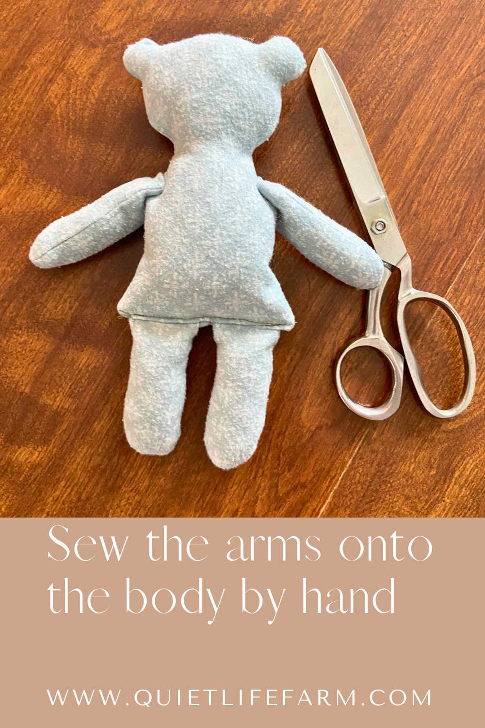 The Easiest Free Teddy Bear Sewing Pattern - Quiet Life Farm