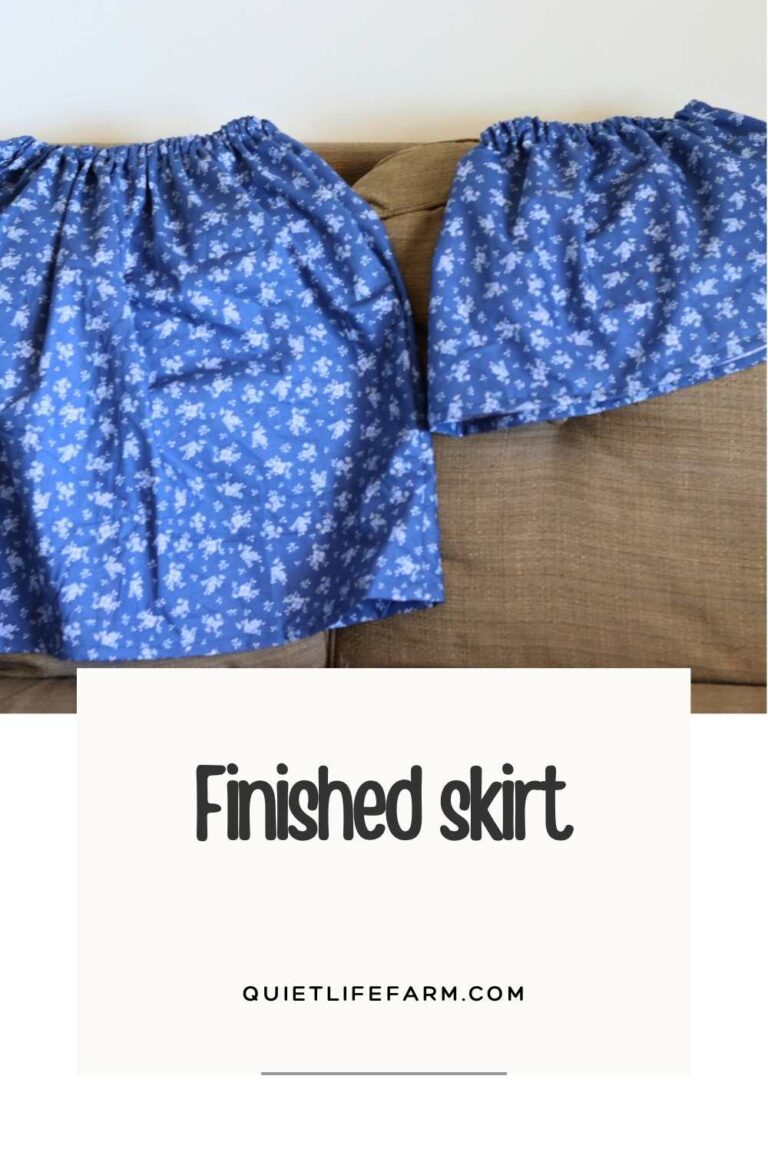 How to Sew a Simple Gathered Skirt (without a pattern!) - Quiet Life Farm