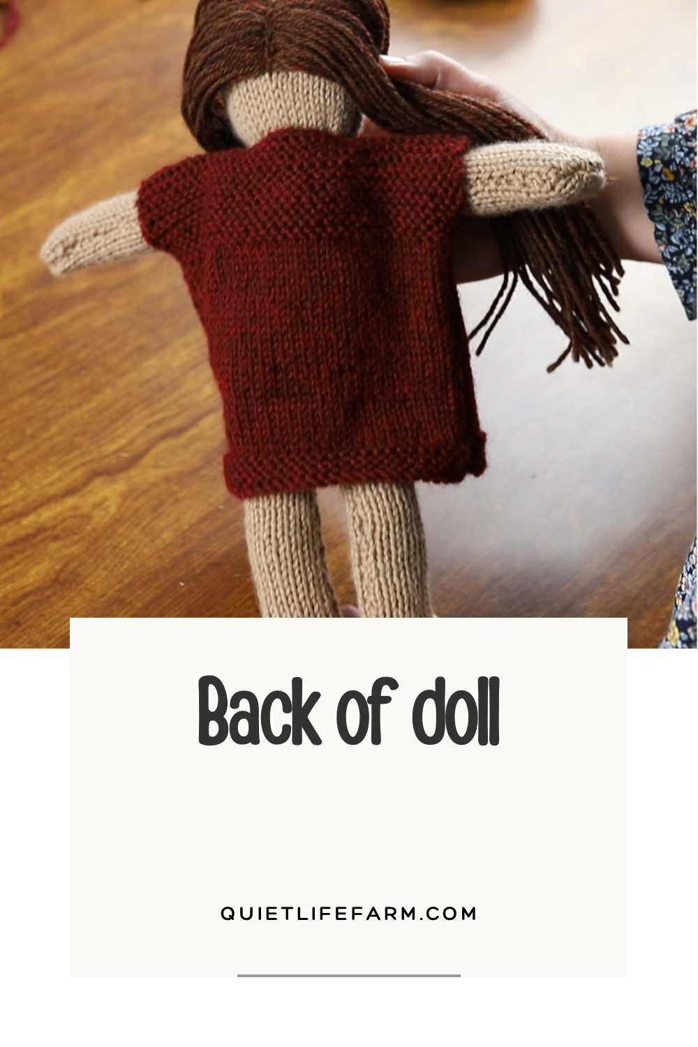 How To Knit a Doll From Squares Easy Free Pattern - Quiet Life Farm