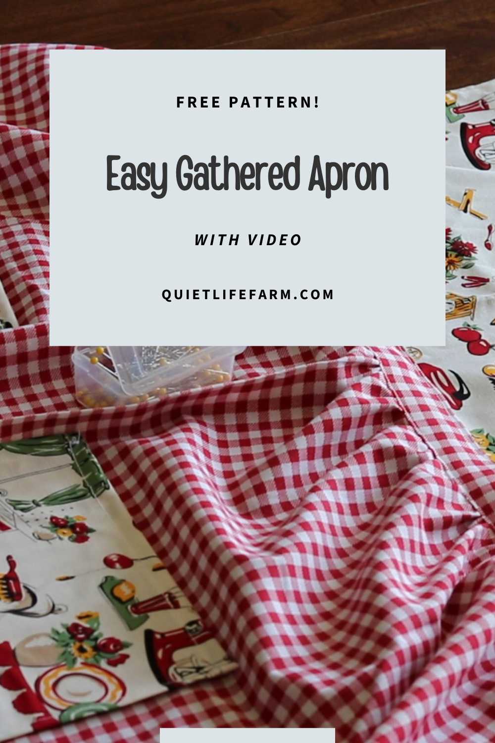 How to Make a Gathered Apron - Quiet Life Farm