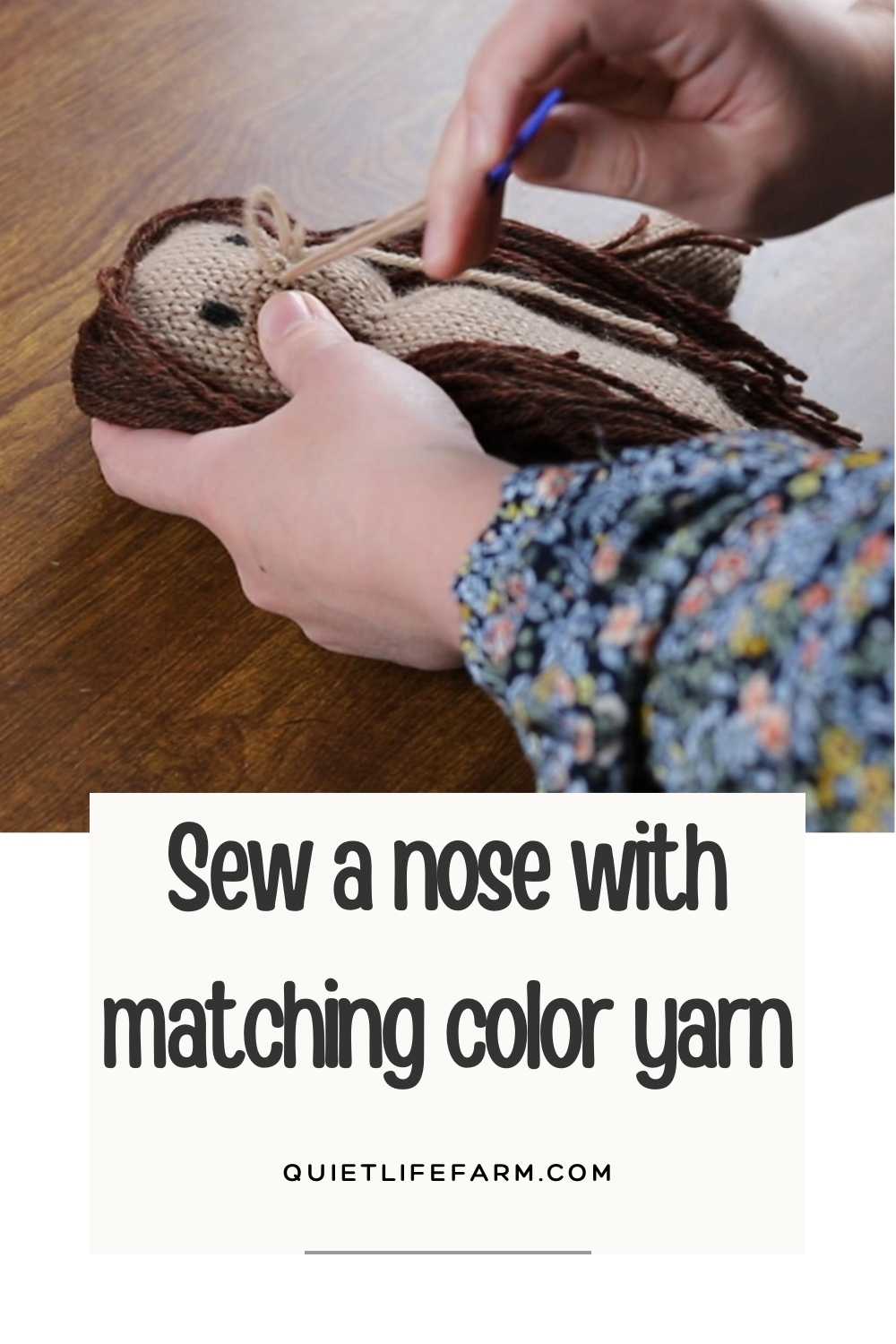 How To Knit a Doll From Squares Easy Free Pattern - Quiet Life Farm