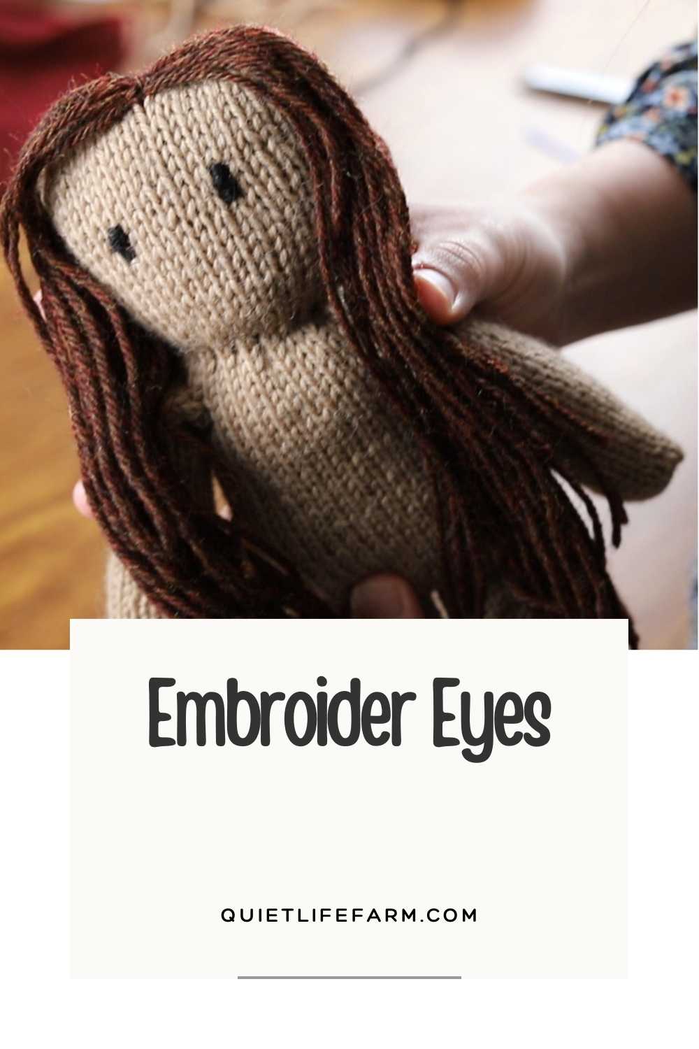 How To Knit a Doll From Squares Easy Free Pattern - Quiet Life Farm