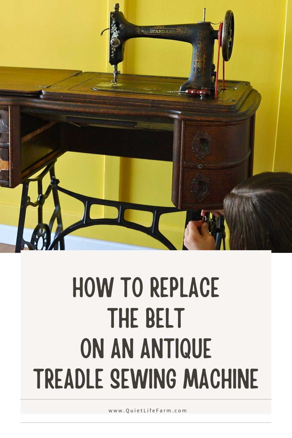 How To Restore An Old Treadle Sewing Machine - Quiet Life Farm