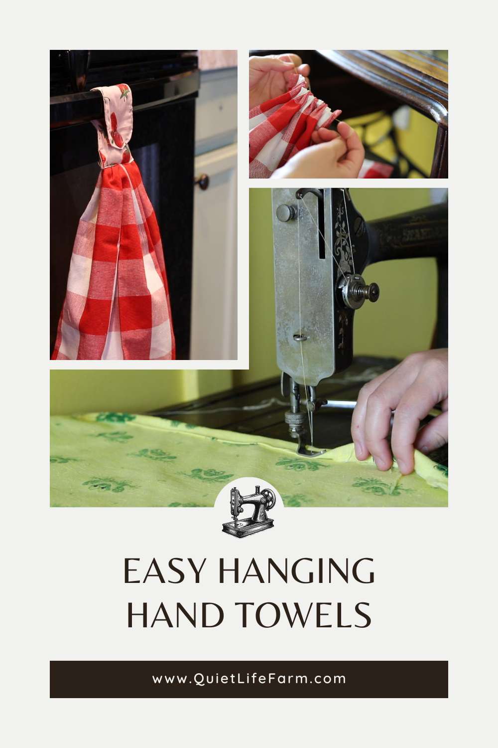 How to Make Easy Hanging Hand Towels - Quiet Life Farm