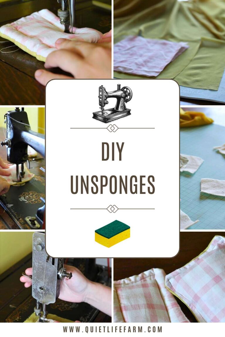 DIY UnSponges: How To Sew Reusable Sponges - Quiet Life Farm