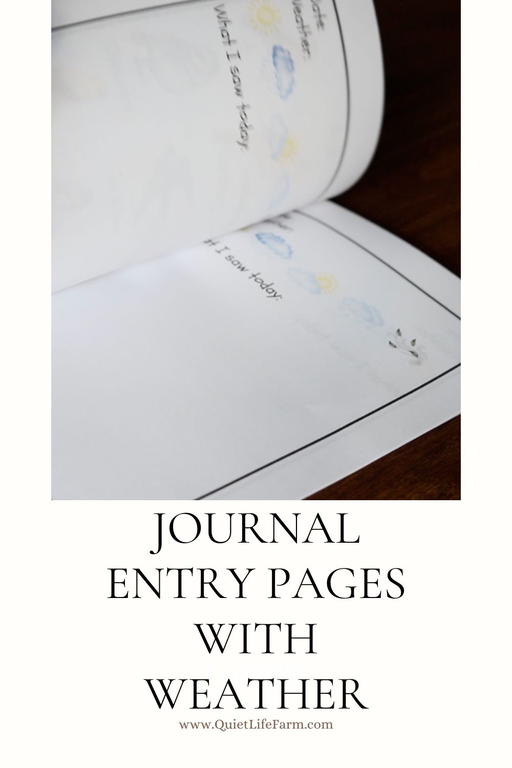 Free Nature Journal For Children - Quiet Life Farm